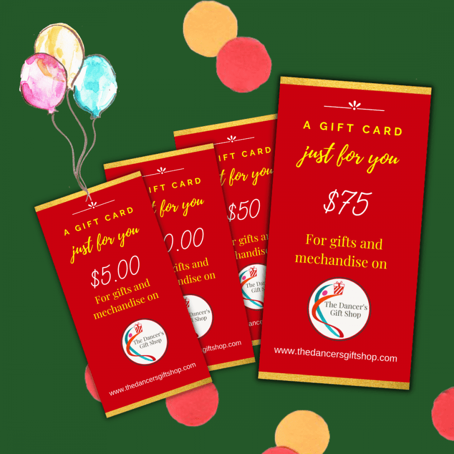 Prepaid Dance Gift Cards - The Dancer's Gift Shop